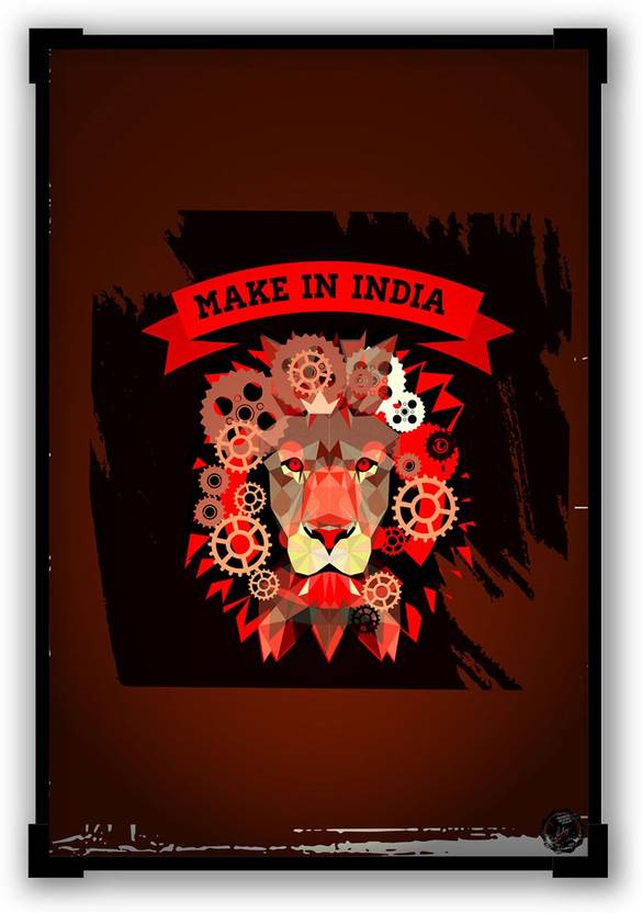 Make In India A4 Paper Print - Art & Paintings posters in India - Buy ...