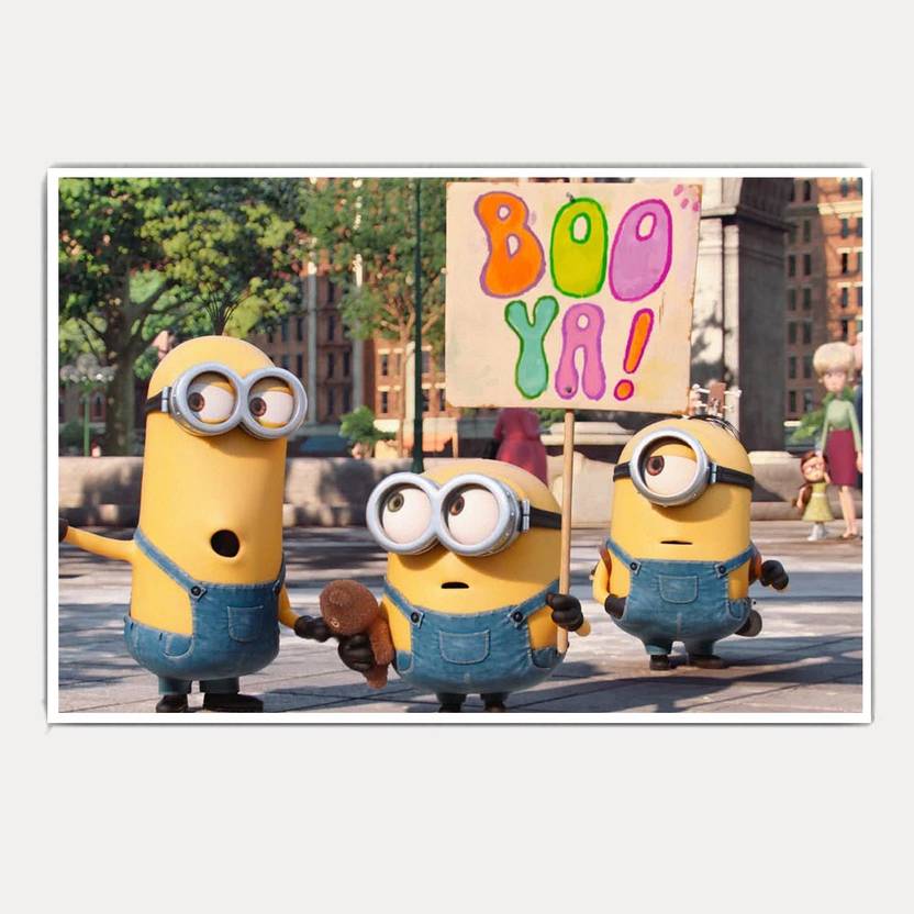 The Minions Boo Ya (18x12) Paper Print - Abstract posters in India ...