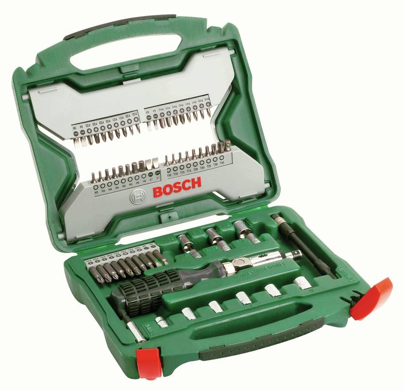 Bosch 65 piece X line set Hand Tool Kit Price in India - Buy Bosch 65 ...