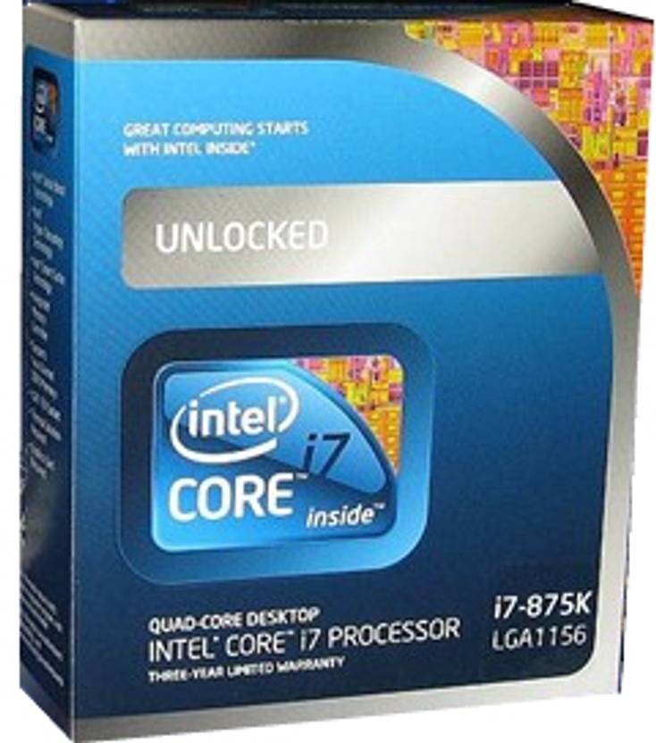 Intel Core i7-875K 2.93 GHz Upto 3.6 GHz LGA 1156 Socket 4 Cores 8 ...