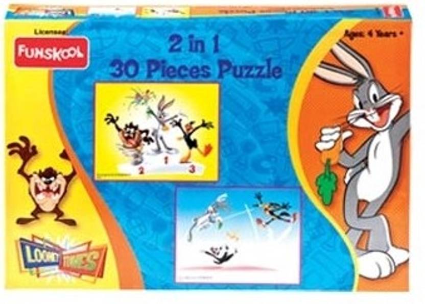 FUNSKOOL Looney Tunes 2 in 1 Puzzle - Looney Tunes 2 in 1 Puzzle . Buy ...