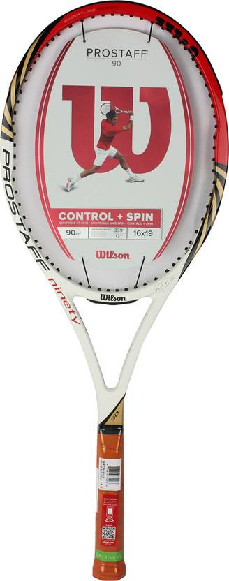 WILSON Blx Pro Staff 90 Red, Gold, White, Black Unstrung Tennis Racquet ...