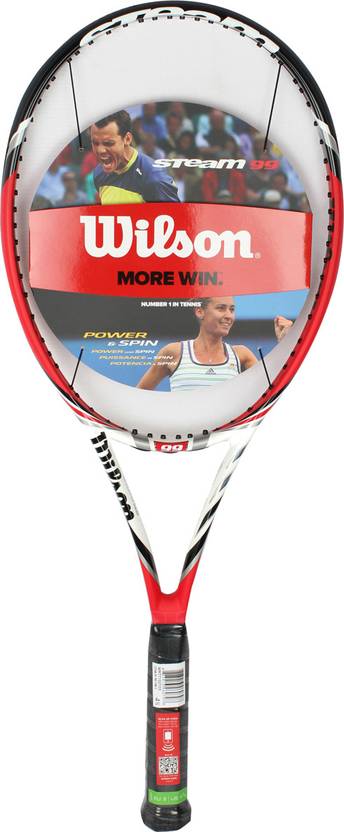 WILSON Steam 99 TNS Red, White, Black Strung Tennis Racquet - Buy ...