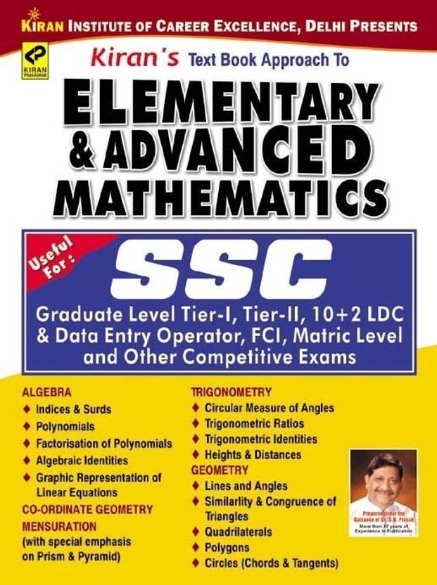 SSC Elementary and Advanced Mathematics: Graduate Level Tier-I, II, 10 ...