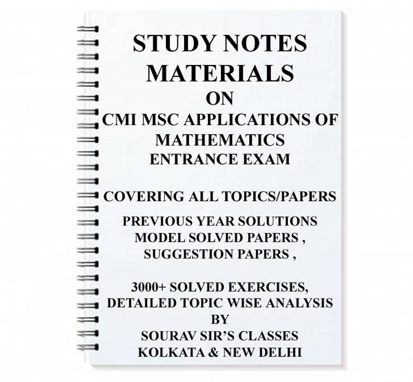 Study Material For Cmi Msc Applications Of Mathematics With Topic Wise study-material-for-cmi-msc-applications-of-mathematics-with-topic-wise