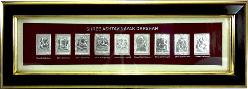 unitrees 999 Pure Silver God Ashtavinayak Darshan Religious Frame Price ...