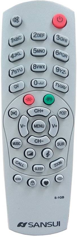Sansui Remote Controller Compatible Crt TV Remote (S-1GB) Sansui Remote ...
