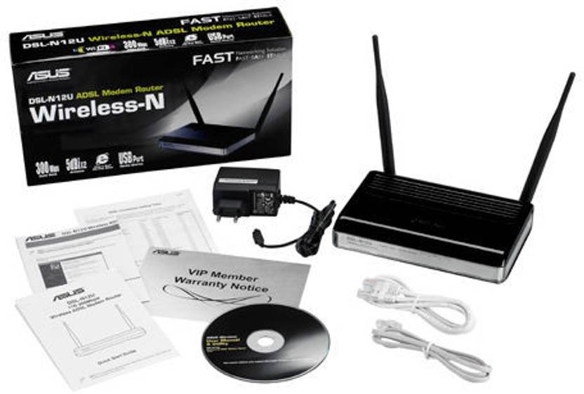 ASUS DSL-N12U Wireless-N ADSL Modem 300 Mbps Wireless Router - ASUS ...