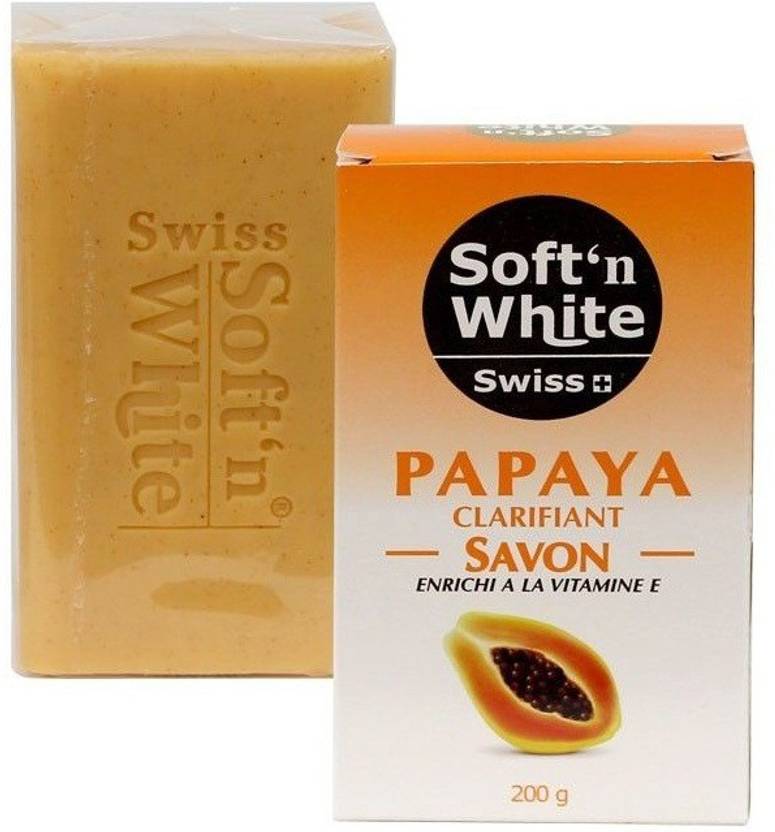 Swiss Soft'n White Papaya Clarifiant SAVON Soap - Price in India, Buy ...