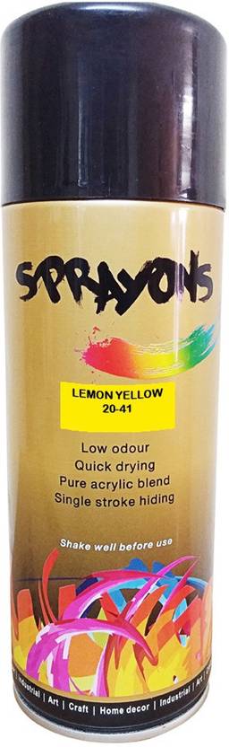 Sprayons Lemon Yellow Spray Paint 400 ml Price in India - Buy Sprayons ...
