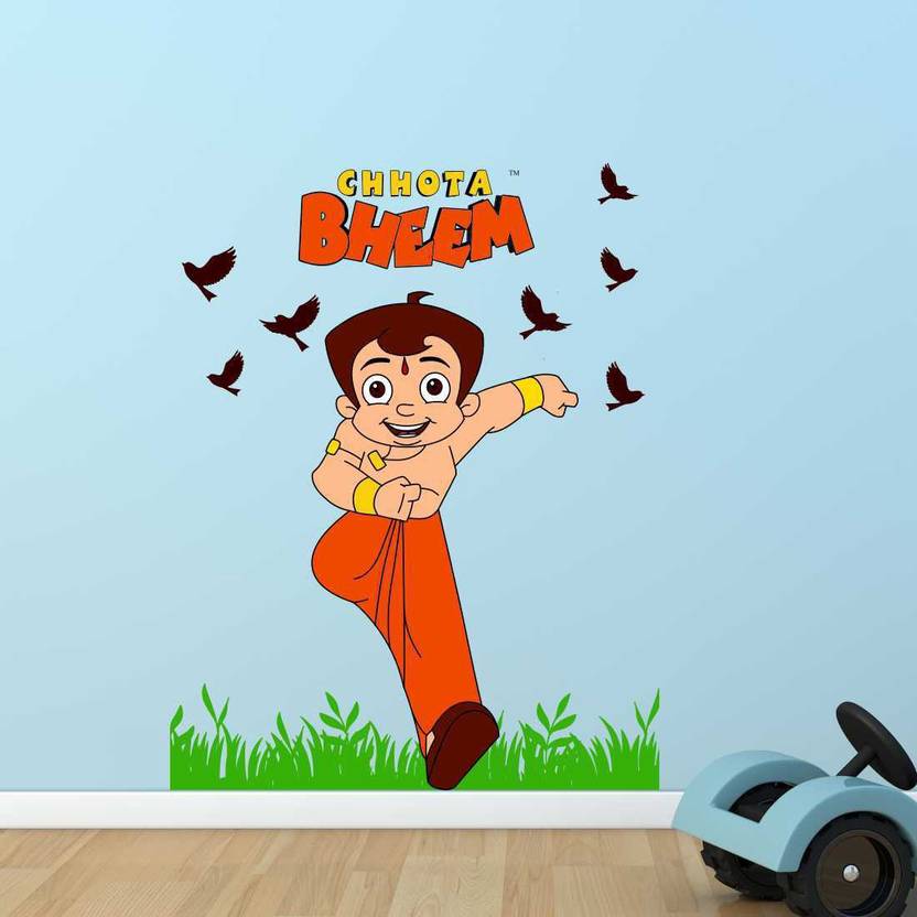 CHHOTA BHEEM Chhota Bheem Running with Logo Decal by Chipakk Medium ...