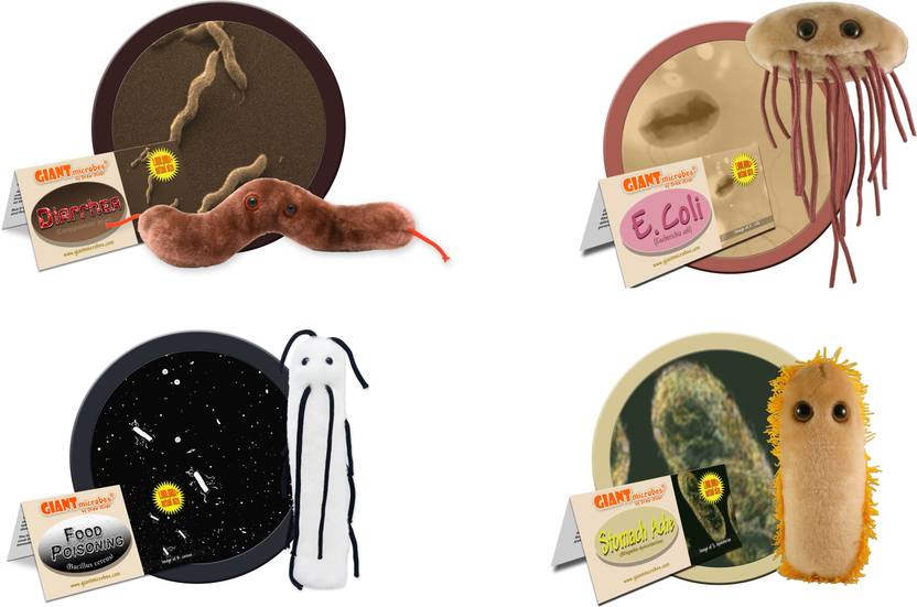 GIANT Microbes Plush Dolls Digestive Combo - Plush Dolls Digestive ...