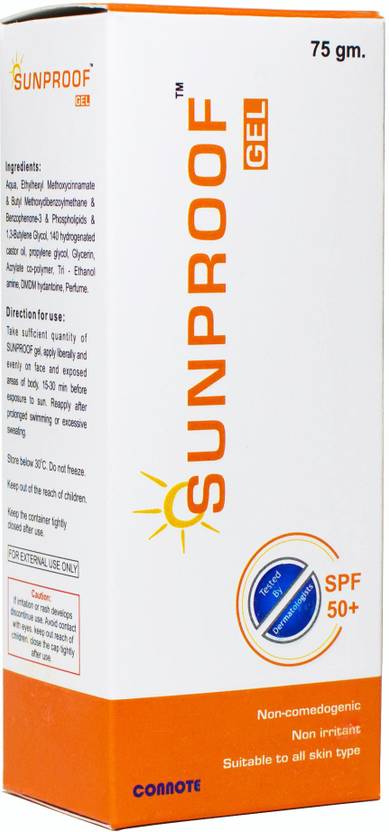 Sunproof Sunscreen Gel - SPF 50 PA+++ - Price in India, Buy Sunproof ...