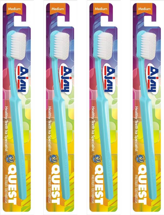 Ajay QUEST Pack Of 4 Medium Toothbrush - Buy Baby Care Products in ...