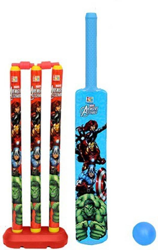 MARVEL Avengers Large Size Bat, Stumps and Ball Cricket Kit Price in ...