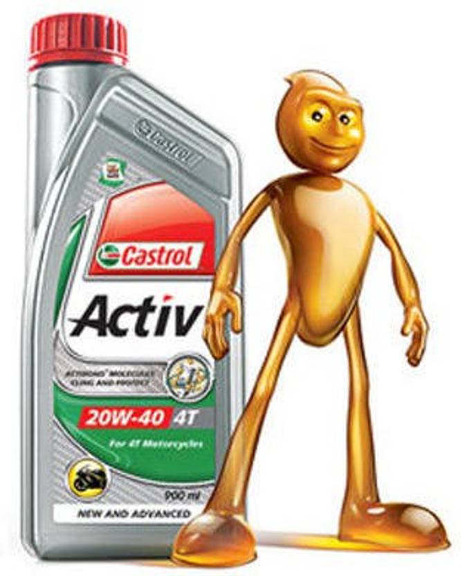 Castrol Activ 4T 20w40 Actibond Synthetic Blend Engine Oil Price in ...