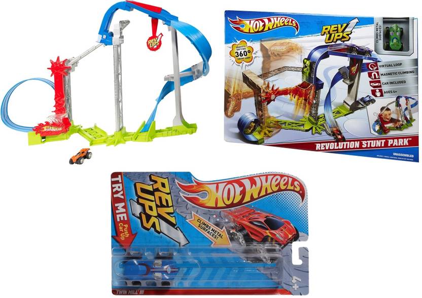 HOT WHEELS Revolution Stunt Park Hotwheels Rev Up Twin Mill-Iii ...