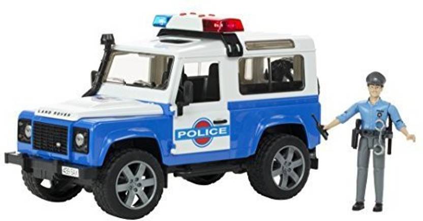 Bruder Toys Land Rover Defender Police Car With Policeman - Land Rover ...