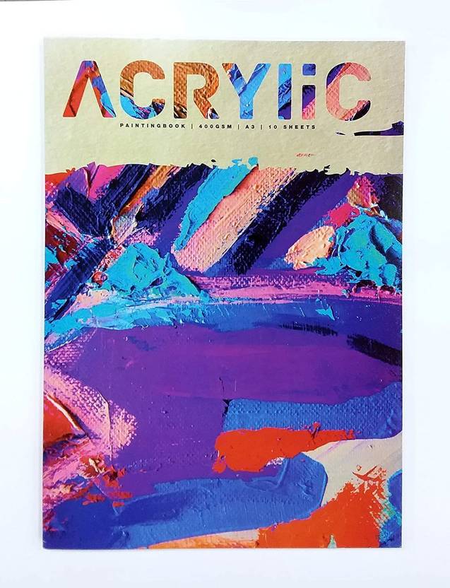 ANUPAM Acrylic Painting Book A3 Size (30cm x 42cm) 400 GSM Paper (Pack ...