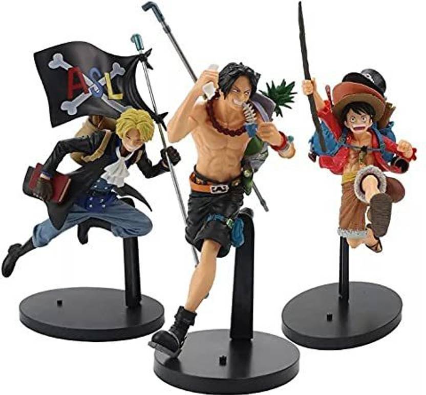 RVM Toys Anime One Piece Luffy Set of 3 Collectible for Office Desk ...