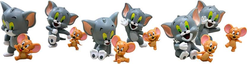 RVM Toys Set of 6 Tom and Jerry Action Figure Or Cake Topper Showpiece ...