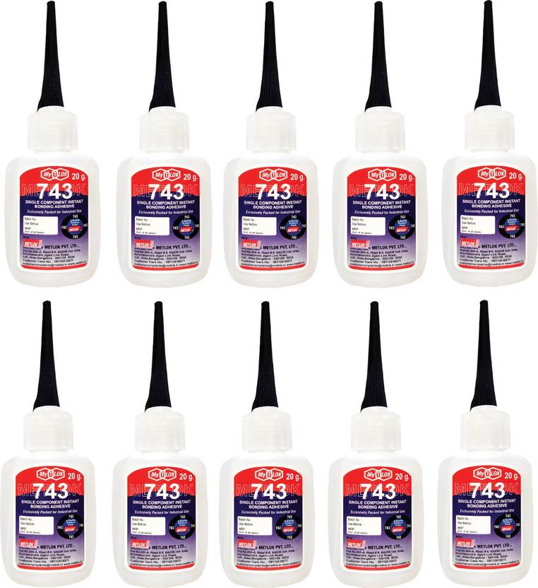 Metlok Super Bond 743 Fast Strongest Bonding Adhesive | Pack of 10 x 20 ...