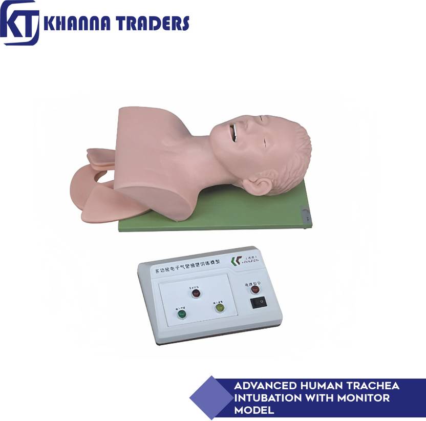 KHANNA TRADERS ADVANCED HUMAN TRACHEA INTUBATION WITH MONITOR ANATOMIC ...