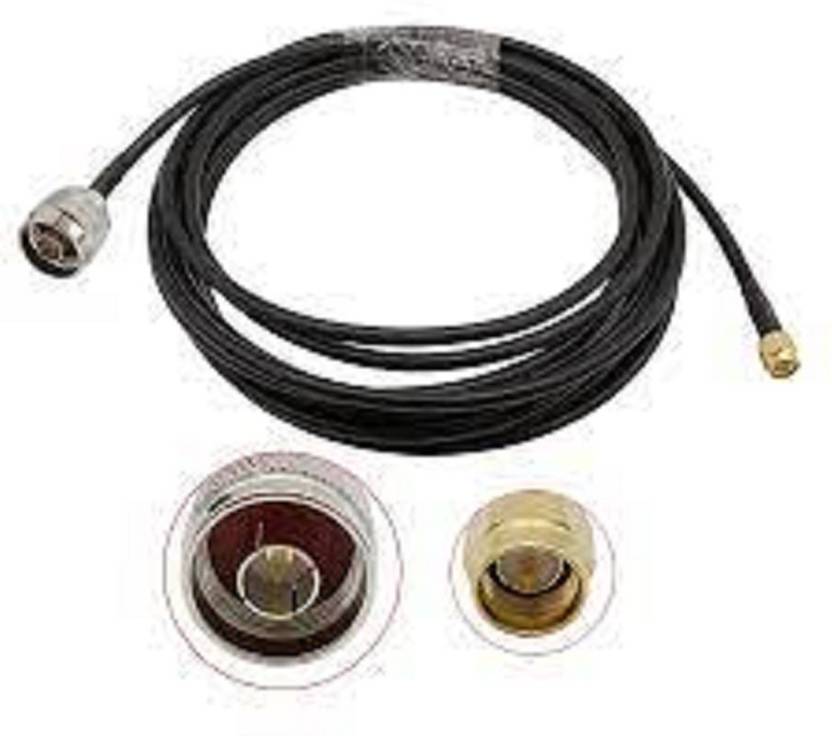 graspadeal N Male to SMA Female Connector Adapter Coaxial Extension Cable LMR 200-1000mm ...