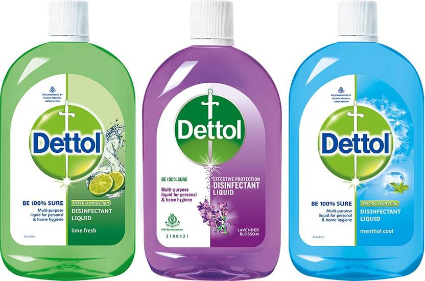 Dettol Surface Disinfection 1.5L Kit - Lavender, Lime, Menthol (500ml ...