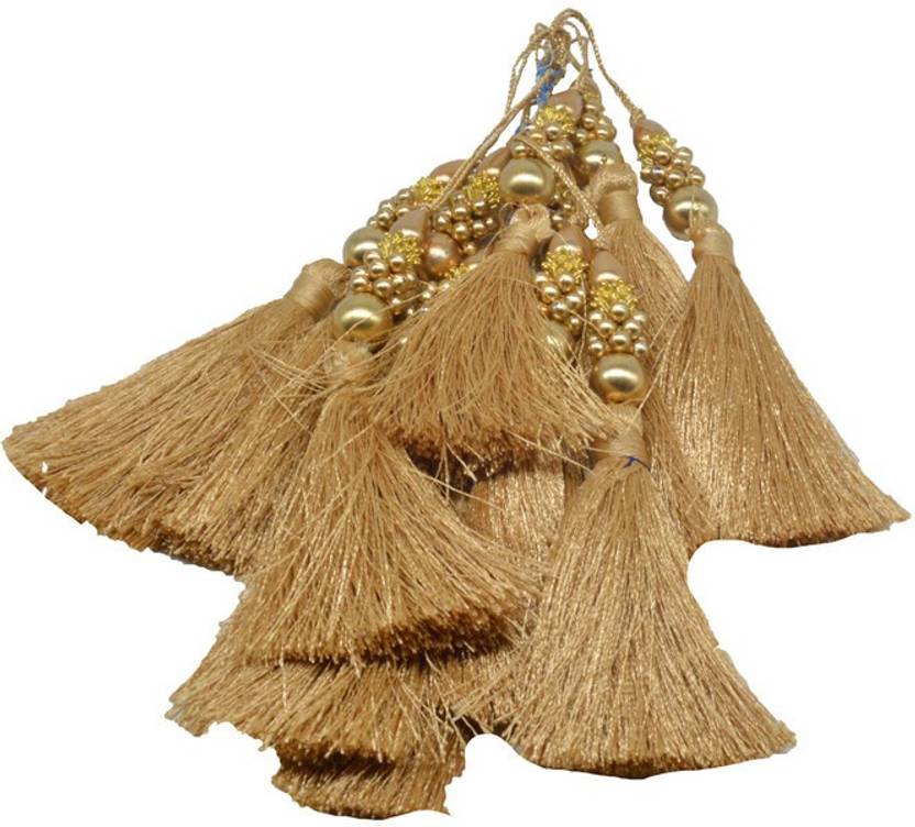 CRAFTLOVE Silk Thread Bead Bunch Latkan Tassel 12 Piece(LENGTH :13 cm ...