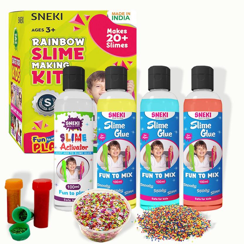 sneki DIY Toy Slime Making Kit Set for Boys Girls Kids Glitter Slime ...