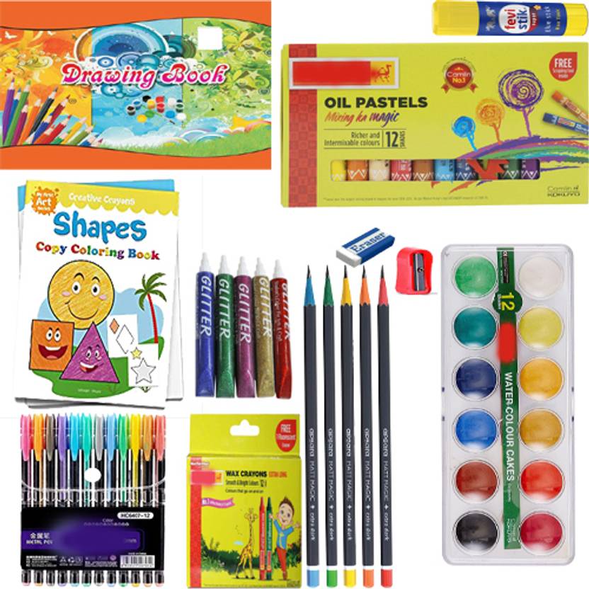 Flipkart.com | YAKONDA Drowing Book Kit/Colouring Book Kit/Art Set/Neon ...