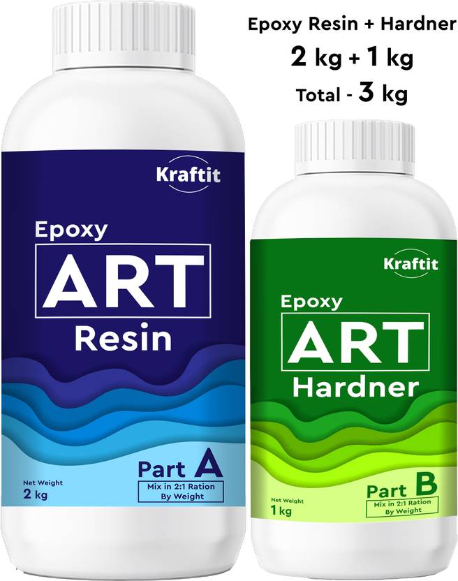 Flipkart.com | Kraftit Epoxy Resin and hardner (3 kg) Clear and Fast ...