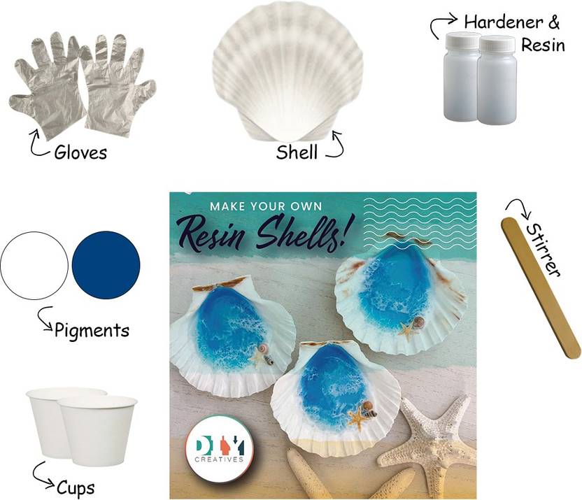 Flipkart.com | DIY Creatives Resin Shell Kit - Resin Shell Kit