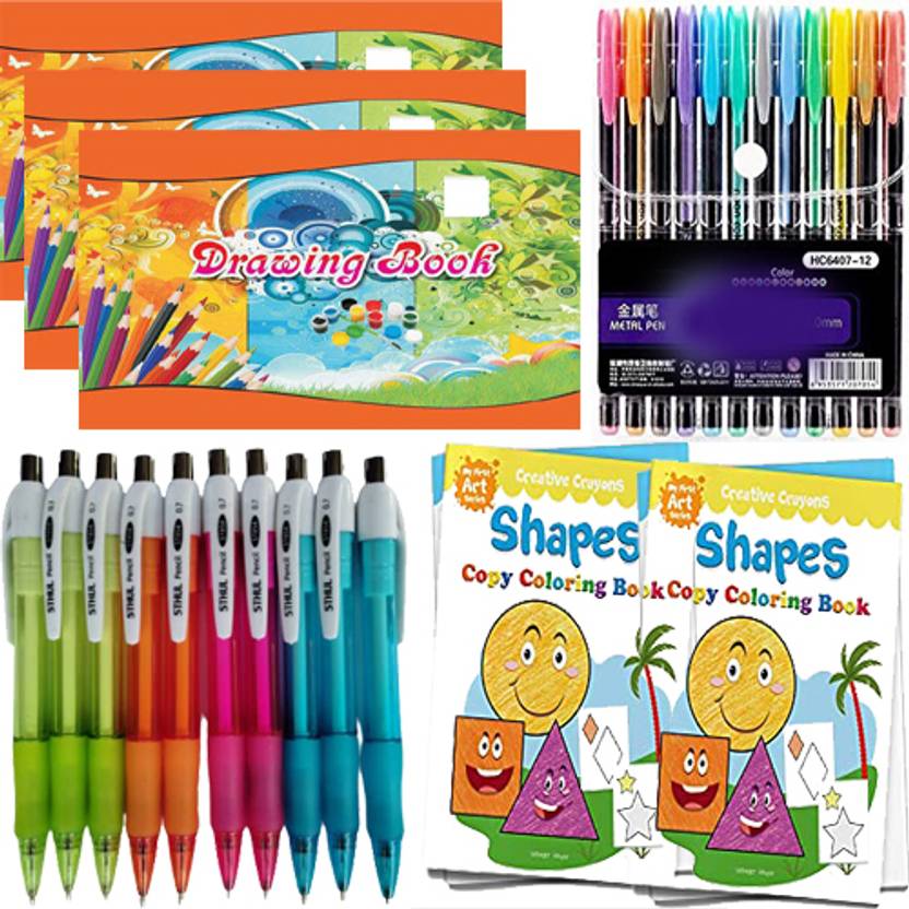Flipkart.com | YAKONDA Drowing Book Kit/Colouring Book Kit/Pencil/Neon ...