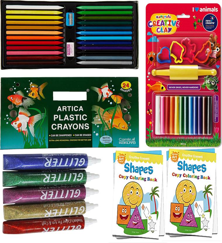 Flipkart.com | YAKONDA Moulding Clay/Artica Plastic Crayons/Art Set ...
