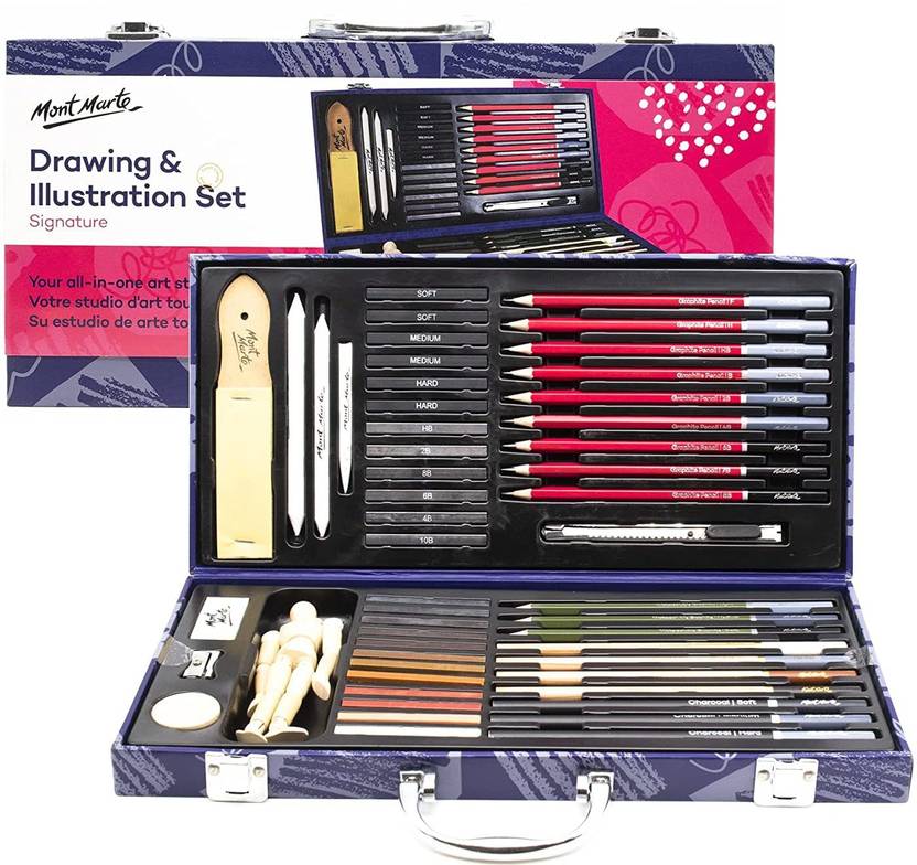 Flipkart.com | Mont Marte Drawing & Illustration Set 52pc - Drawing ...