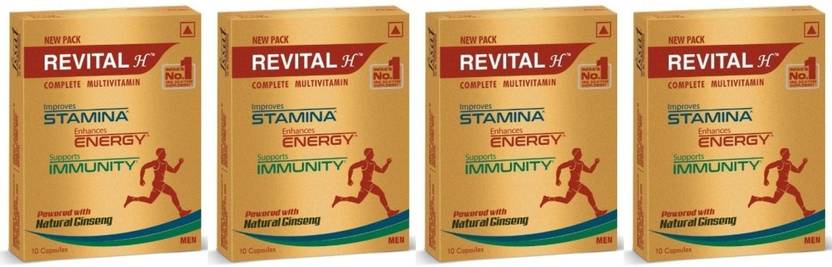Revital H Men Multivitamin (4 Pack, Each Pack 10 Capsule) Price in ...