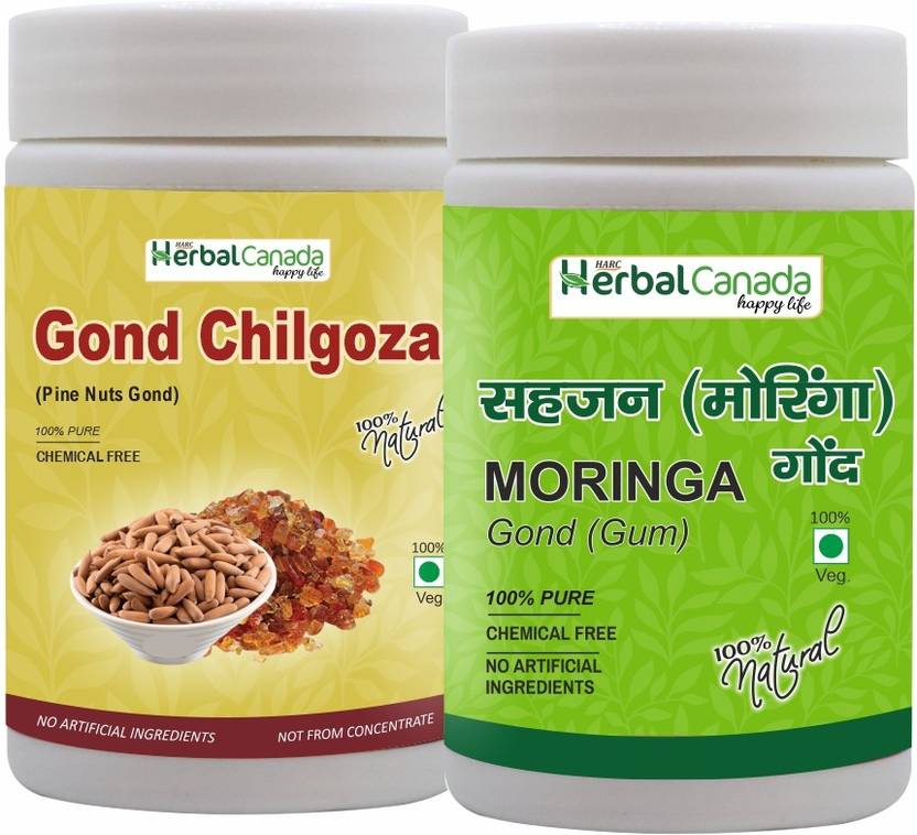 HARC Herbal Canada Gond Chilgoza (120g) + Gond Moringa (120g) | Healthy Combo Pack Price in ...
