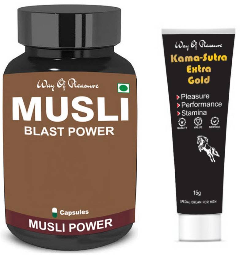 Way Of Pleasure Musli Blast Power 30 Capsule With Kama Sutra Cream 15g ...