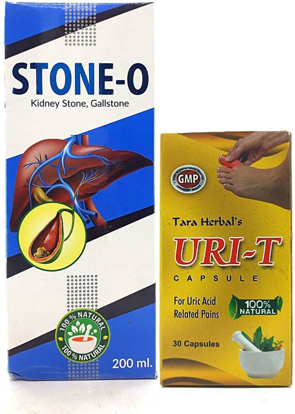 Modern Herbo Stone-O Syrup 200ml & URI-T 30 Capsule For Kidney Stone ...