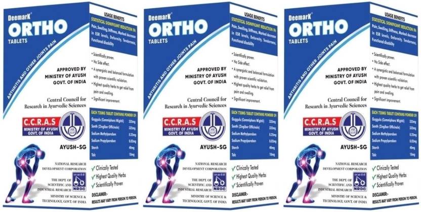 DEEMARK Ortho Tablet (3 Packs, Each pack 30 Tablets) Price in India ...