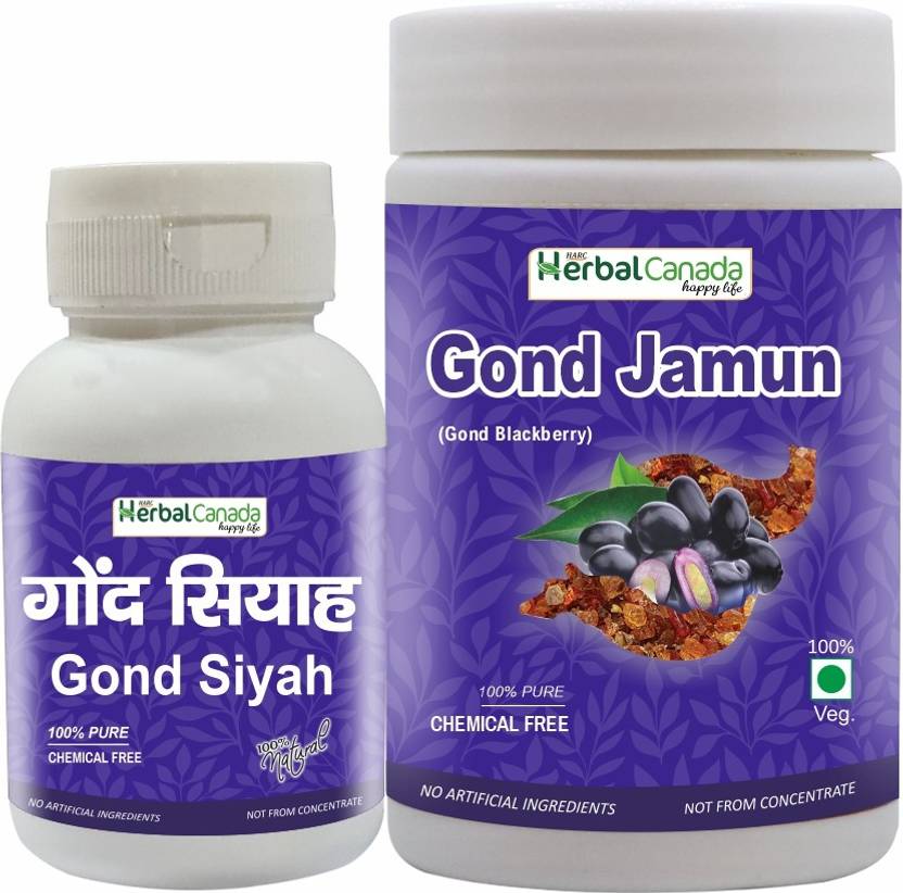 HARC Herbal Canada Gond Siyah ( 60g ) + Gond Jamun (120g ) | Boost ...