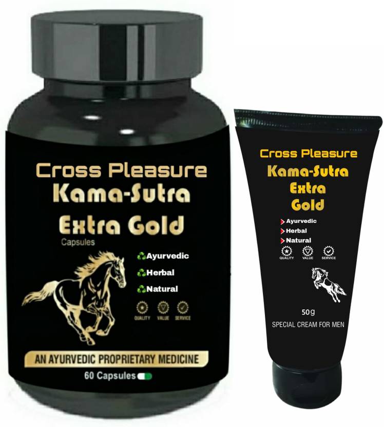 Cross Pleasure Kama Sutra Gold 60 Capsules With Kama Sutra Gold