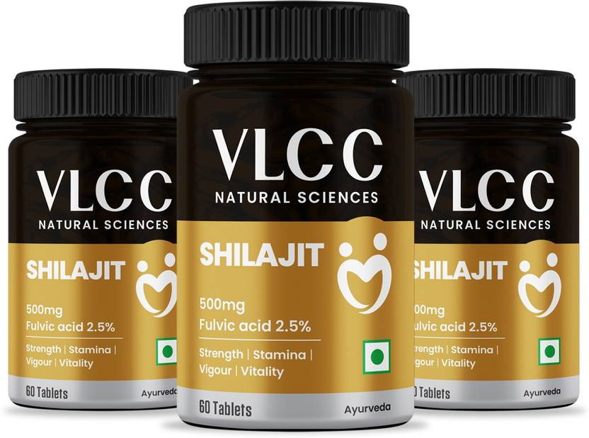 VLCC Natural Science Shilajit - 100% pure 500mg shilajit Strength- 60 ...