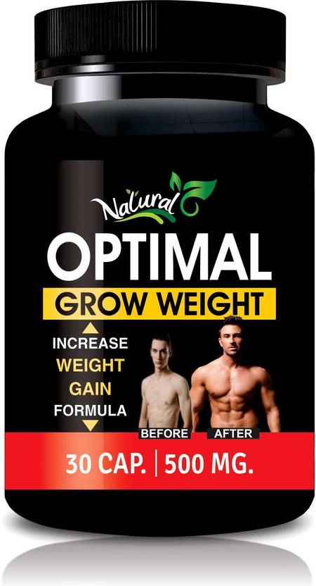 NATURAL Optimal Grow Capsule Weight Gain Product Muscle Gainer Protein ...