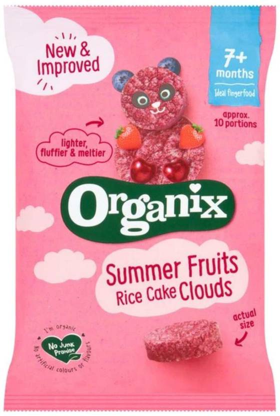 ORGANIX Finger Foods 40g - Summerfuits Rice Cakes Clouds 10 g x 4 Baby ...