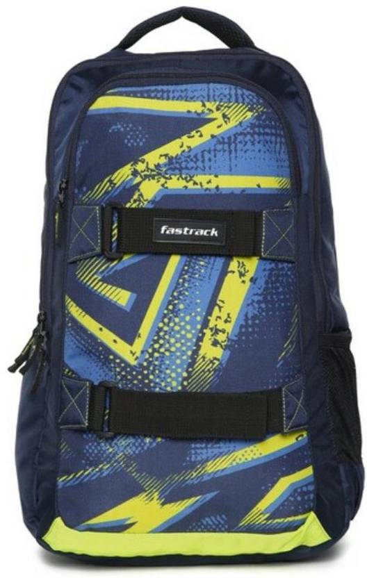 Fastrack Blue with Green patch_ LAPTOP BACKPACK 28 L Laptop Backpack ...