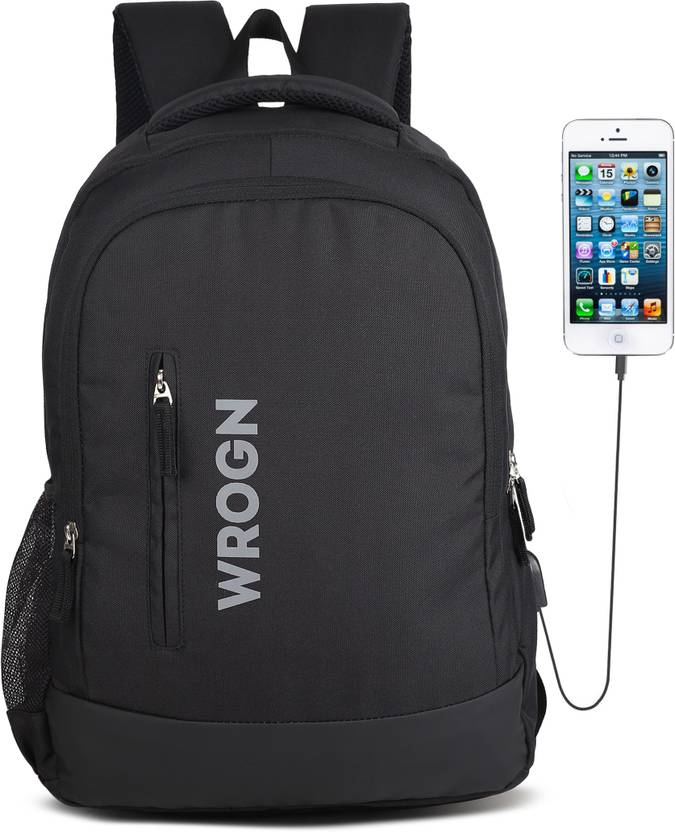 WROGN Large Backpack with USB Charging port 15.6 inch with Two ...