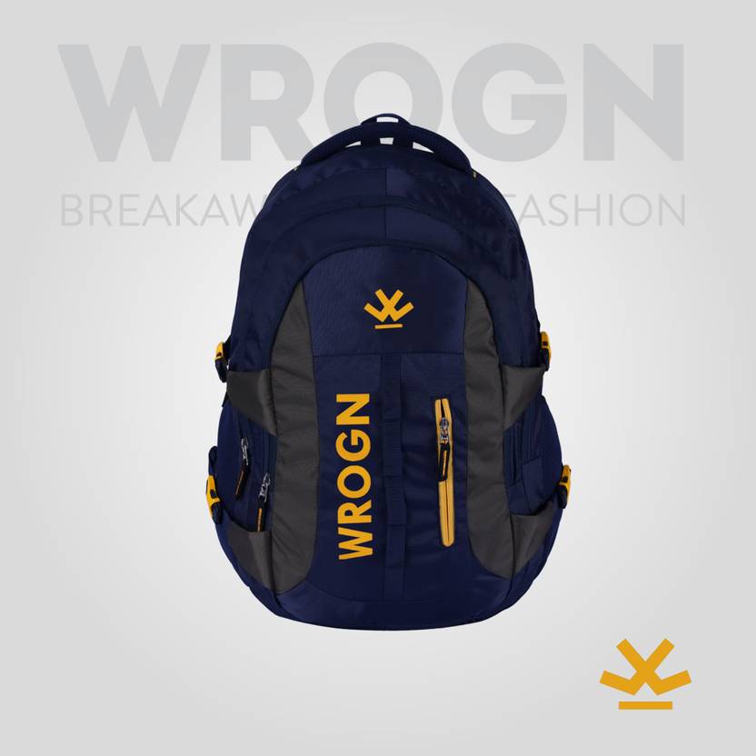 WROGN 3 Compartments unisex backpack fits upto 16 Inches laptop/college ...
